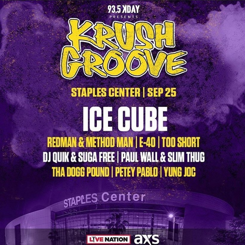 KDAY/Los Angeles Reschedules KDAY Krush Groove Concert